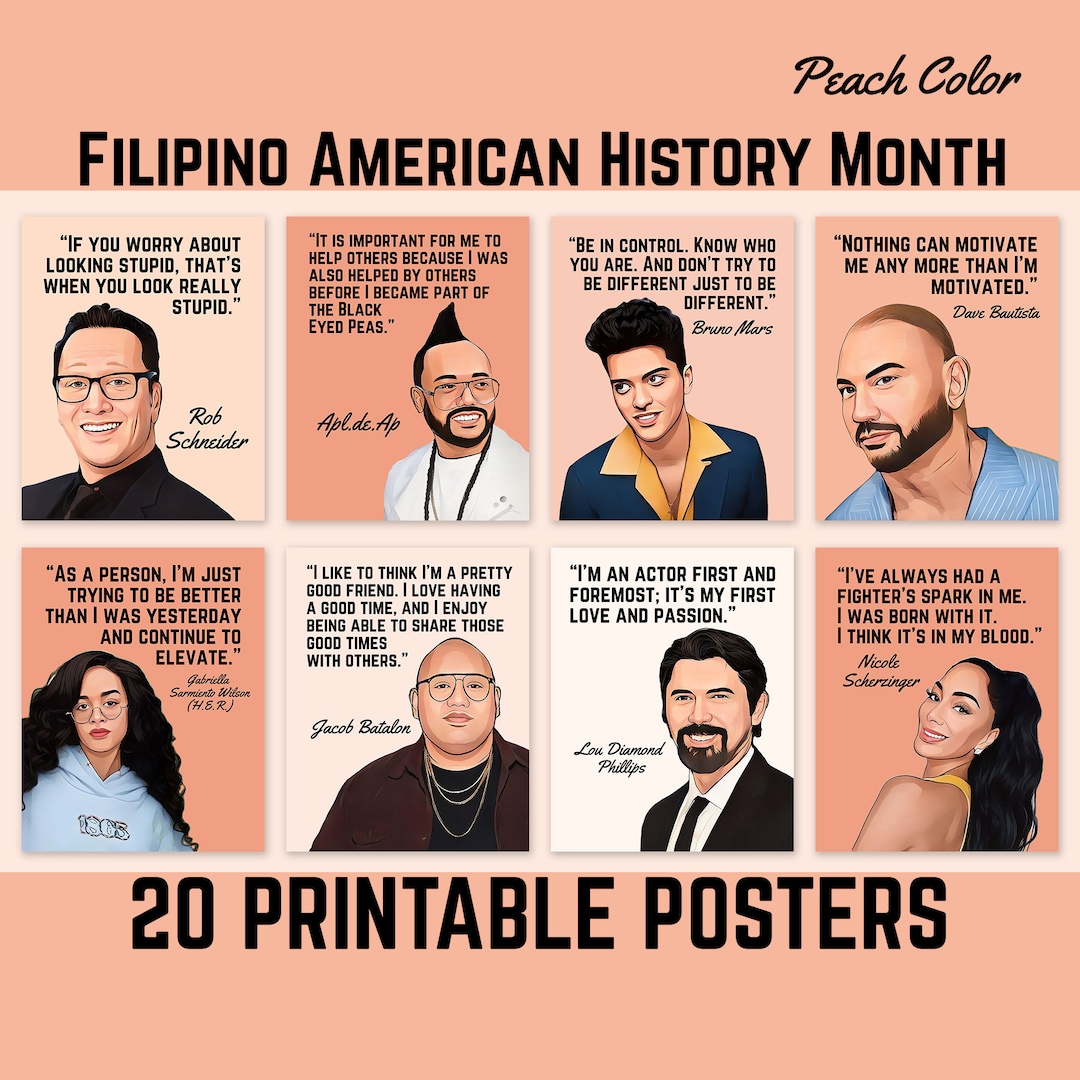 Classroom Posters, Filipino American History Month, FAHM, Famous ...