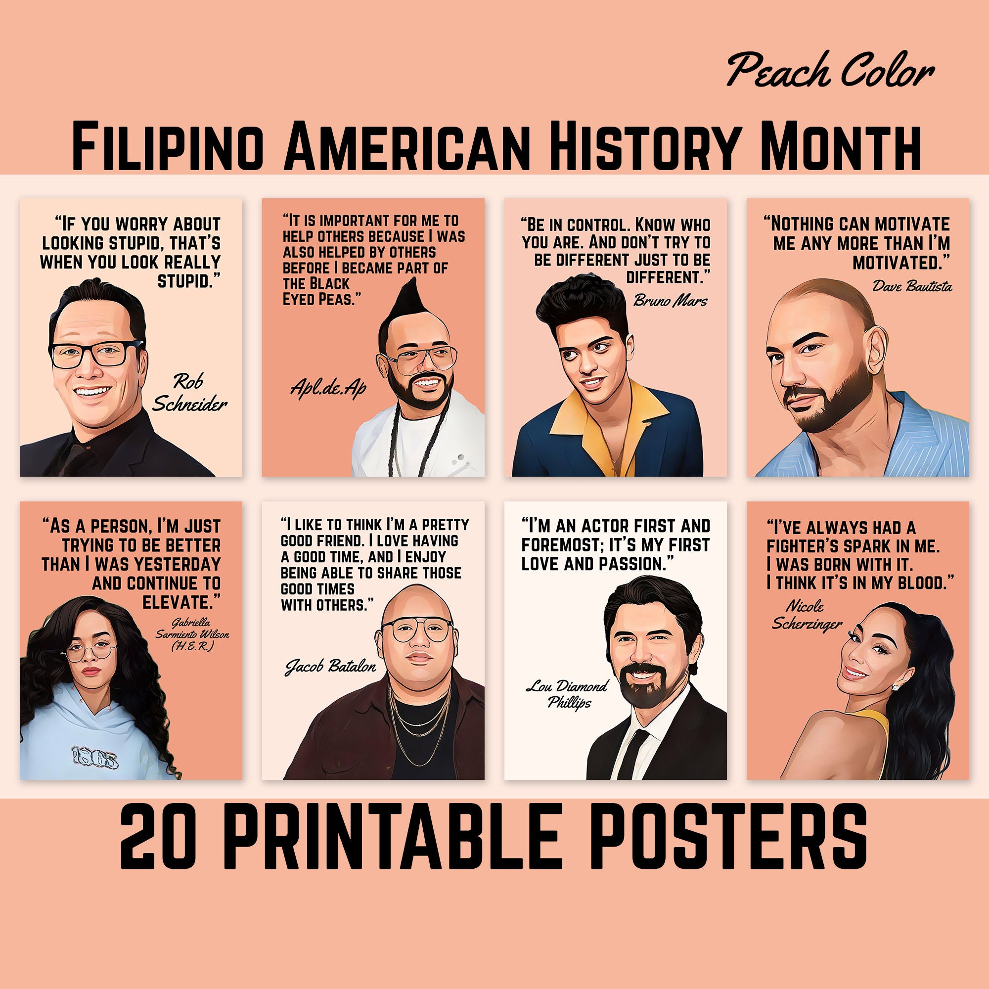 Classroom Posters, Filipino American History Month, FAHM, Famous ...