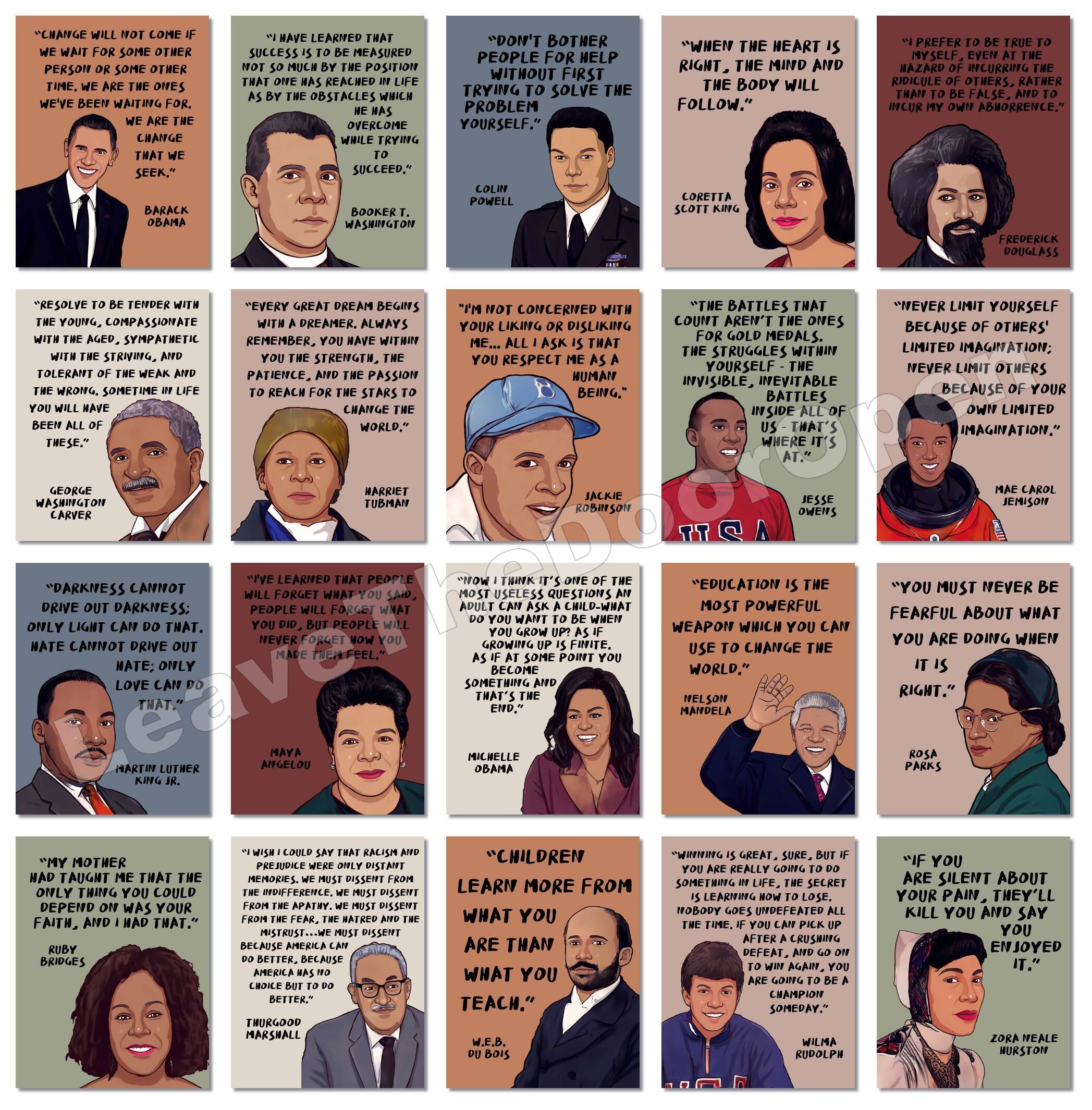 Black History Month Posters / 20 Printable Posters, Teacher Wall Art ...