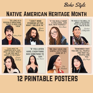 Famous Native American Leaders, Printable Indigenous Posters, National ...