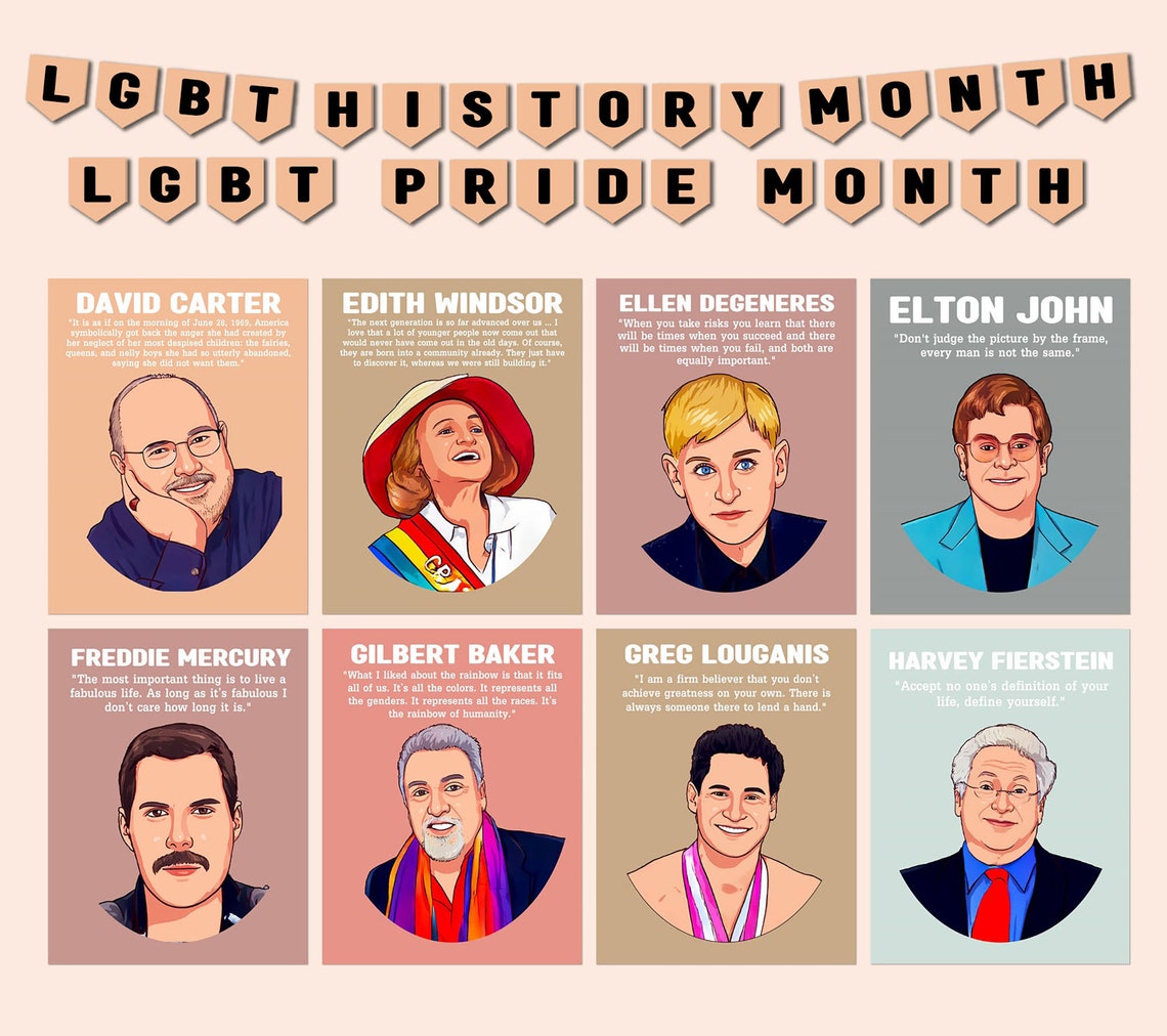 LGBTQ History Month LGBT Pride Month 25 Elementary - Etsy