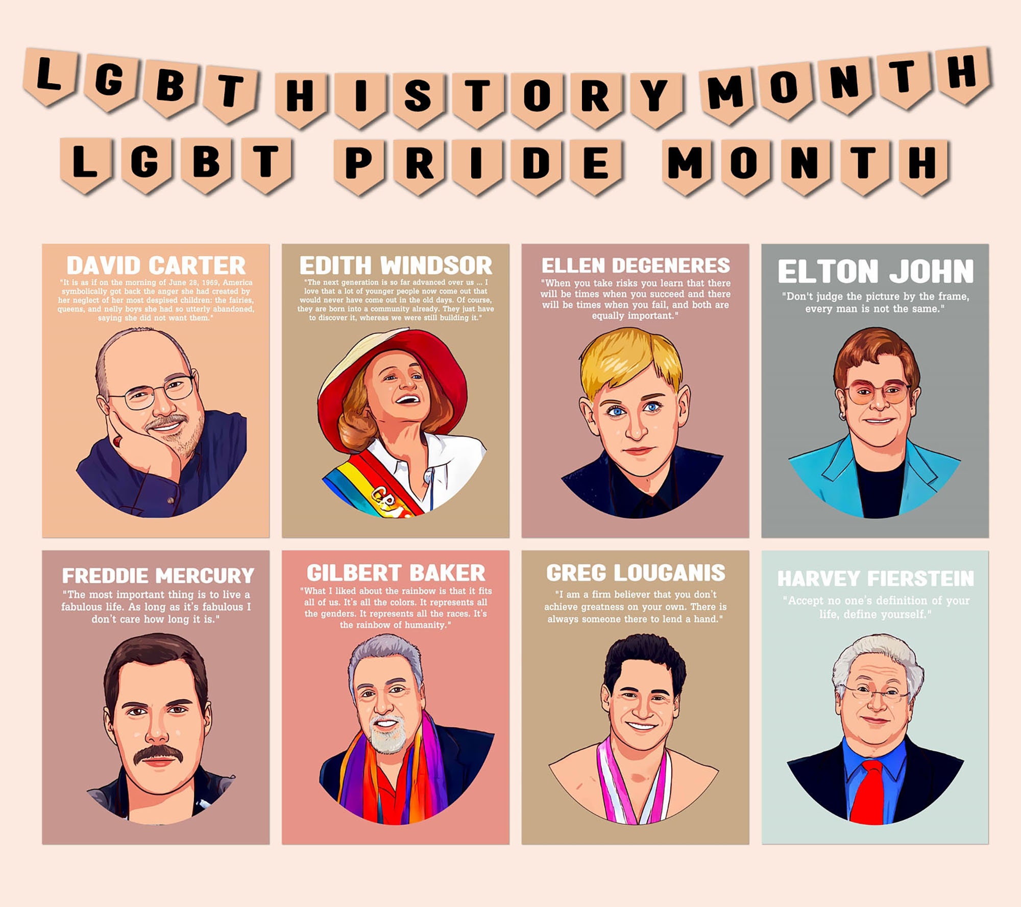 LGBTQ History Month LGBT Pride Month 25 Elementary - Etsy