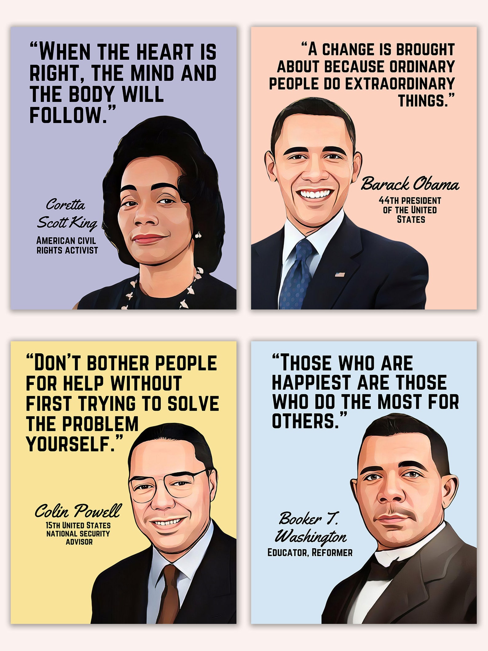 African American Heroes, Black History Month Printable Posters ...