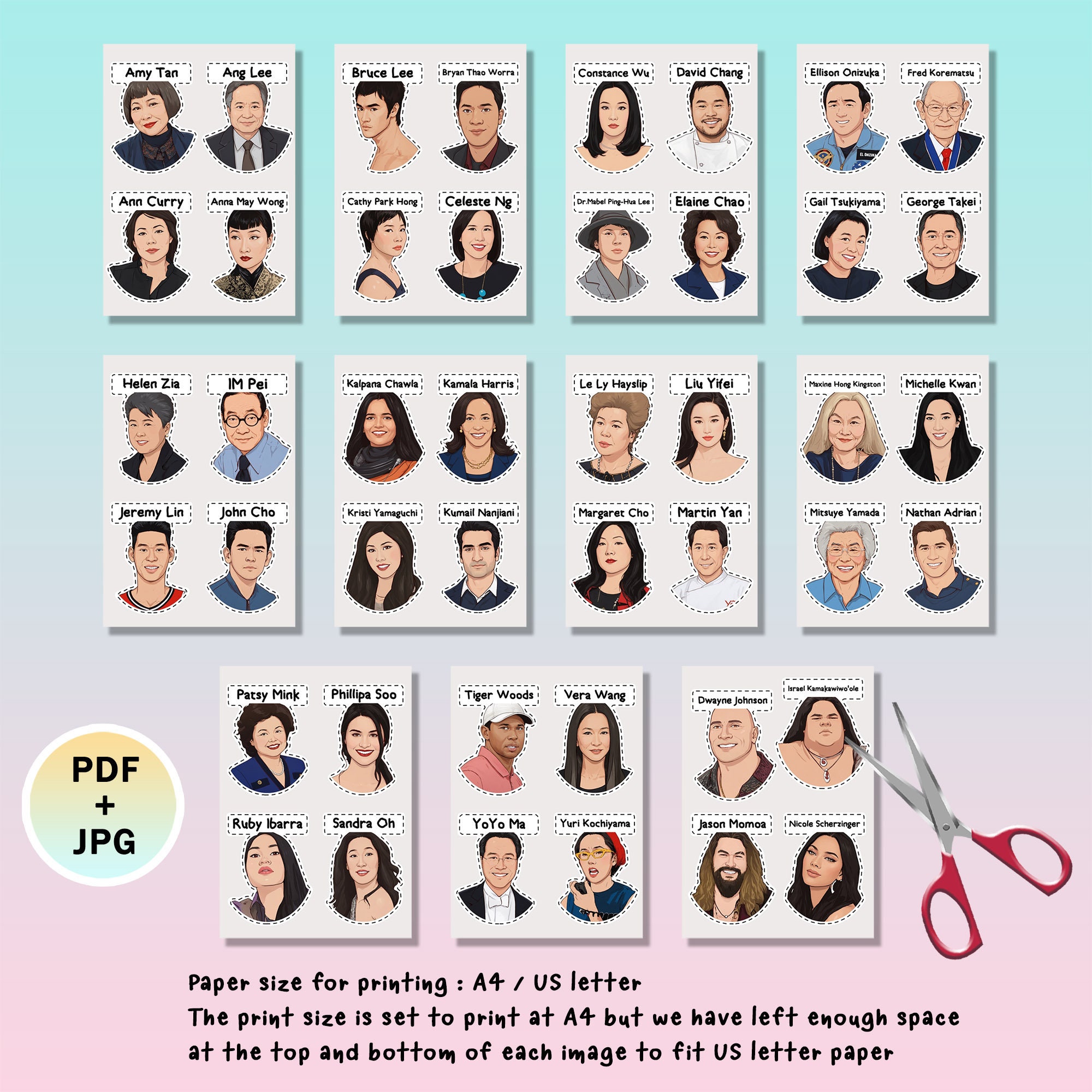 AAPI Heritage Month Bulletin Board Kit: 44 Inspiring Quotes & Vector ...