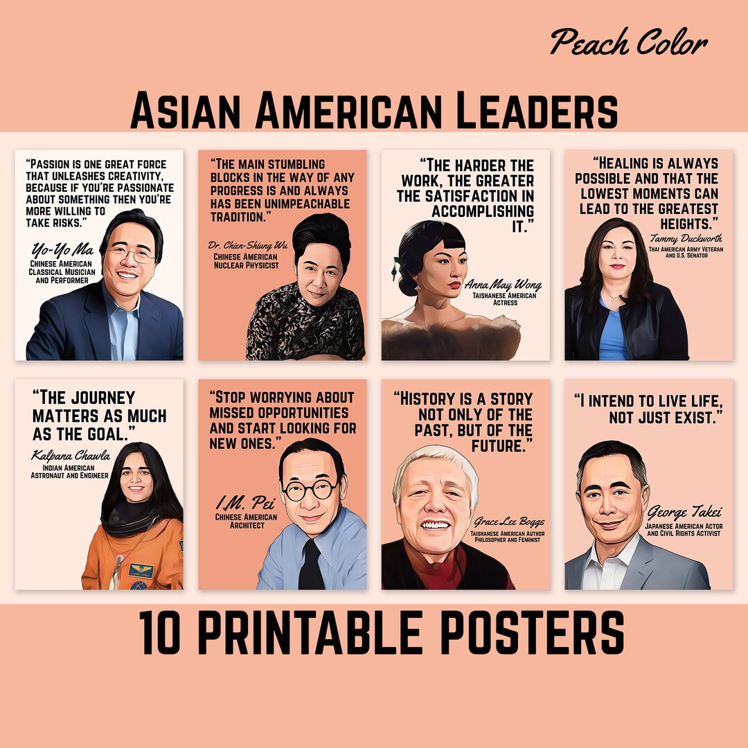 Asian American Leaders, AAPI Asian Pacific American Heritage Month ...