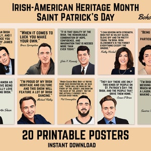 20 Famous Irish Americans Quotes, Irish American Heritage Month, Saint ...