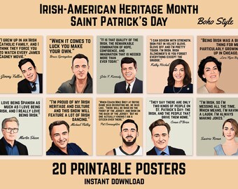 20 Famous Irish Americans Quotes, Irish American Heritage Month, Saint ...