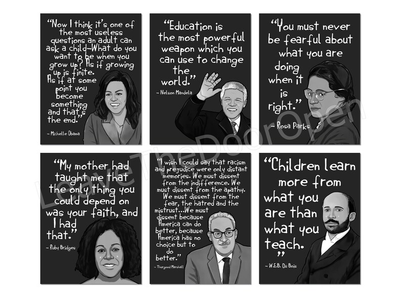 Dark Style, Famous People, Black History Month, 20 Classroom Posters ...