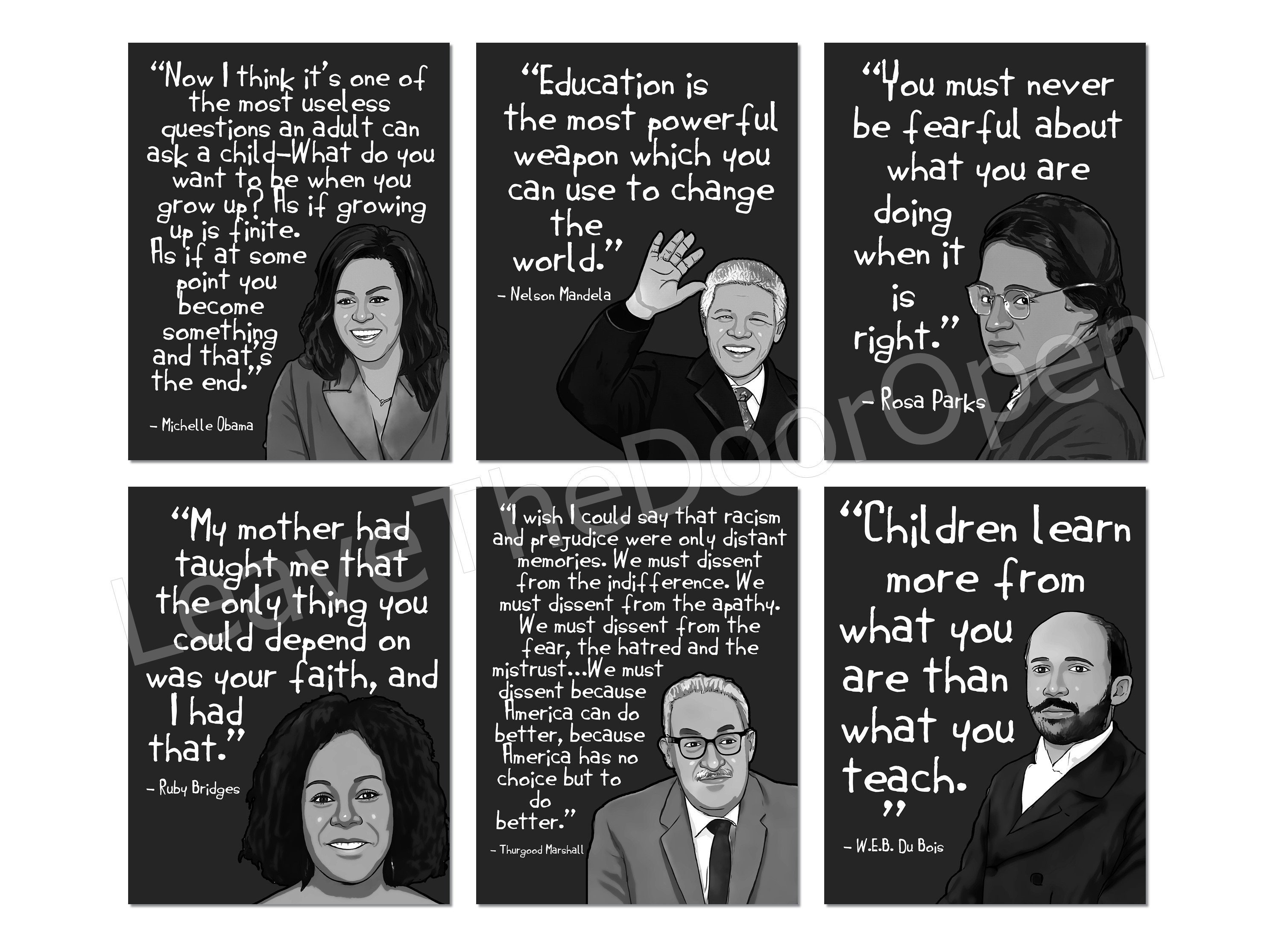 Dark Style, Famous People, Black History Month, 20 Classroom Posters ...