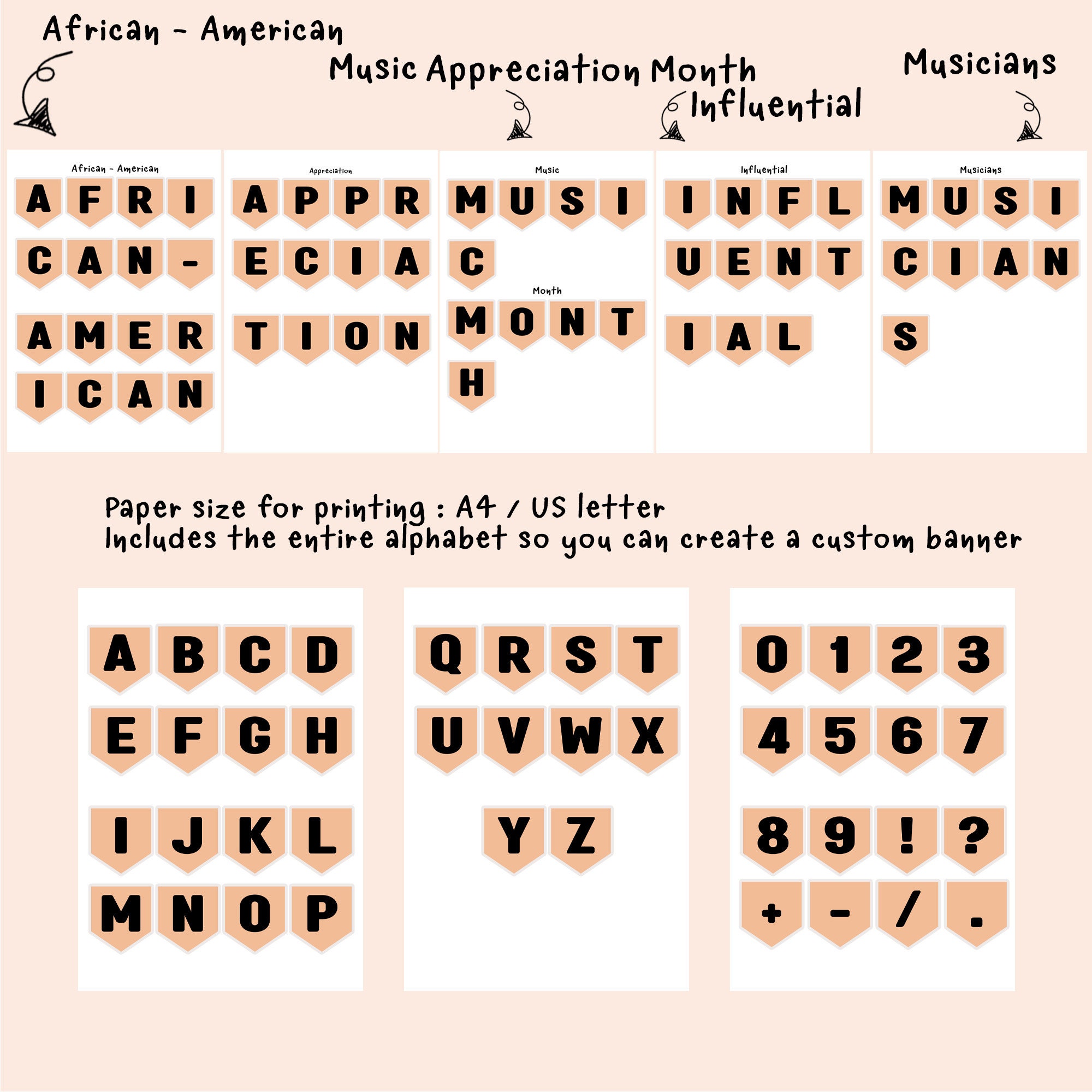 African-american Music Appreciation Month Posters, Bulletin Board Set ...