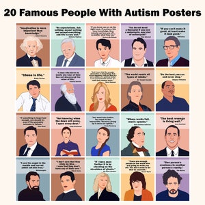 Various Sizes | Famous People With Autism Posters, National Autism ...