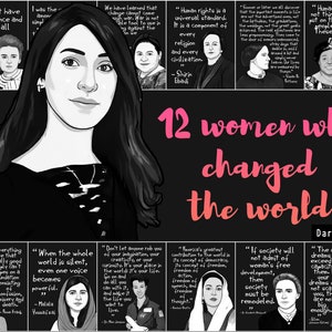 12 Famous Women in History Who Changed the World, Classroom Poster Set ...