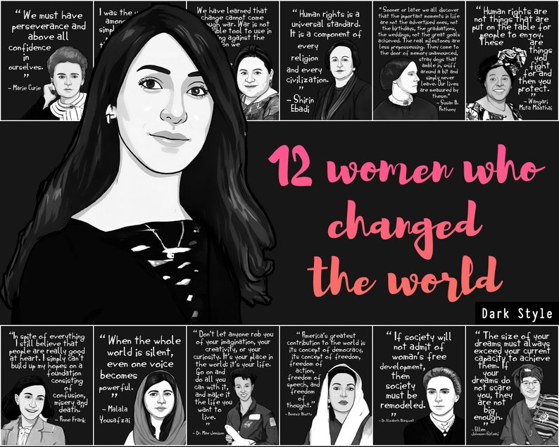 12 Famous Women in History Who Changed the World, Classroom Poster Set ...
