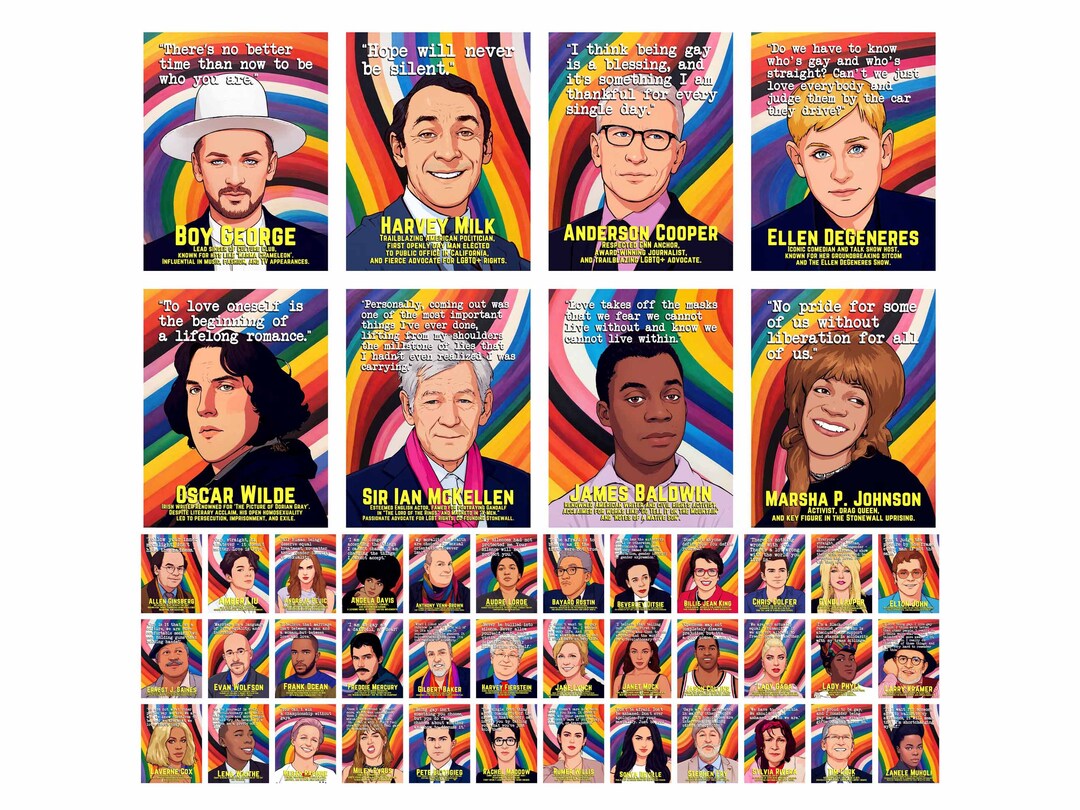 Pride Month Posters, LGBT History Month Bulletin Board Display, 44 ...