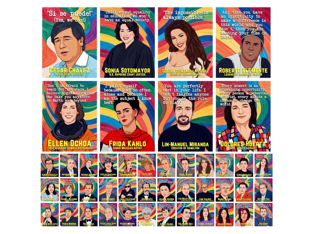 Hispanic Heritage Month Posters, National Hispanic Heritage Bulletin ...