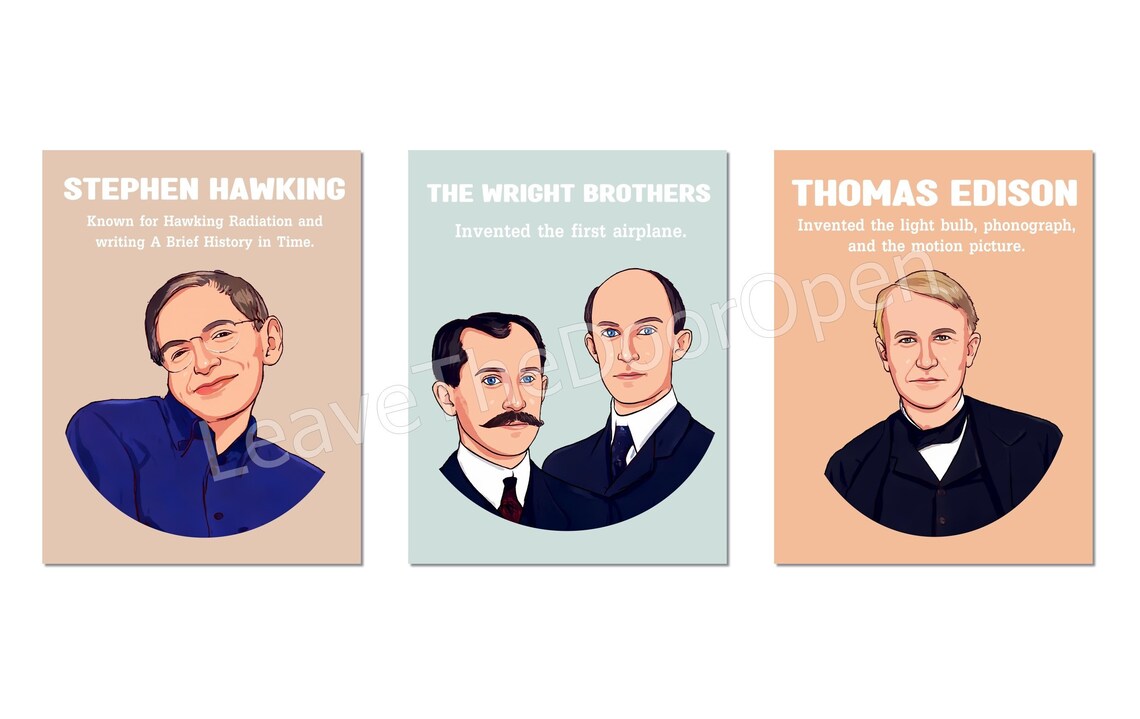 23 Famous Scientists and Inventors Posters STEM (Download Now) - Etsy