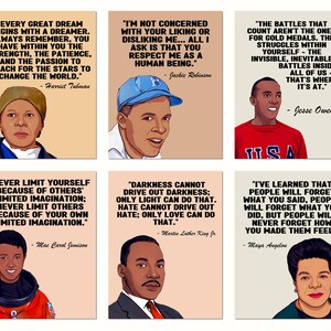 African American Heroes, Black History Month, 20 Printable Posters ...