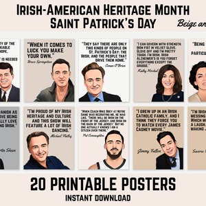 20 Famous Irish Americans Quotes, Irish American Heritage Month, Saint ...