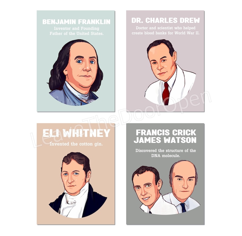 23 Famous Scientists and Inventors Posters, STEM Classroom Decor ...