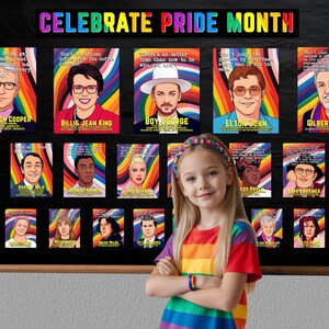 Pride Month Posters, LGBT History Month Bulletin Board Display, 44 ...