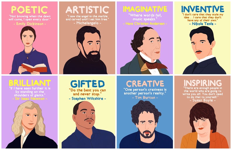 Famous People With Autism Posters, National Autism Acceptance Month ...