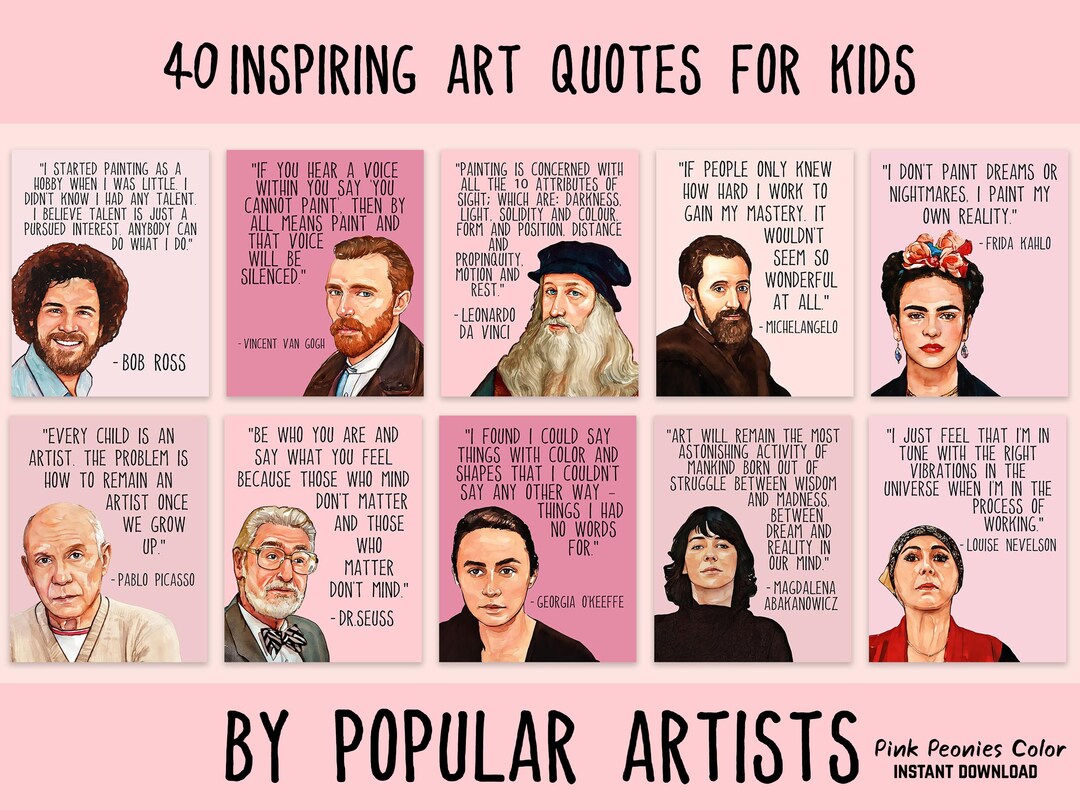 40 Inspiring Art Quotes for Kids by Famous Artists - Youth Art Month ...