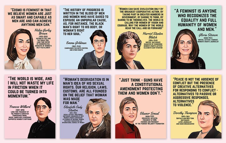 Women's History Month Posters Decor, Bulletin Board Display, American ...