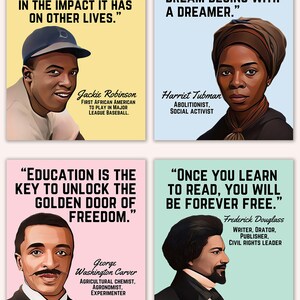 African American Heroes, Black History Month Printable Posters ...