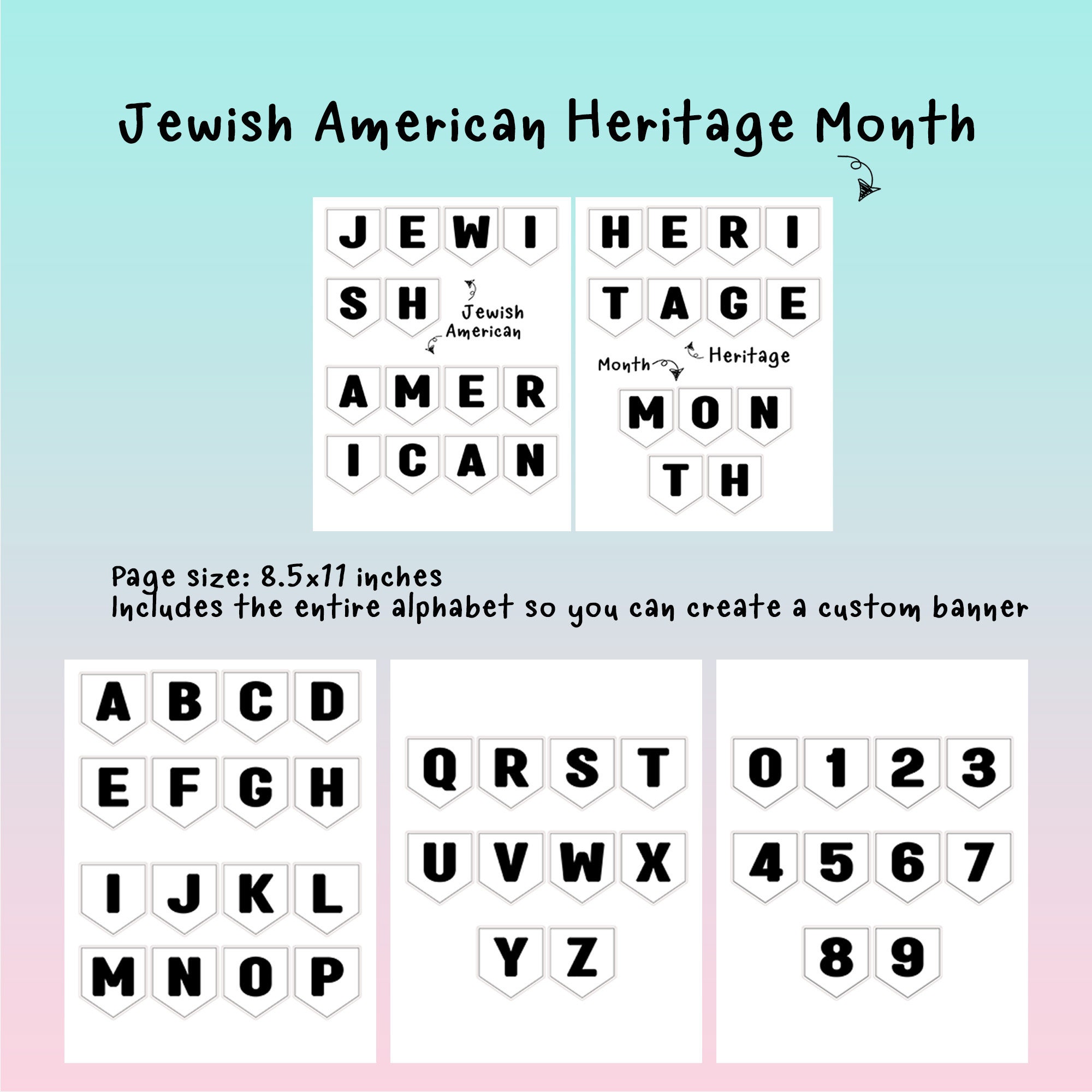 Jewish American Heritage Month Poster Set 20 Quotes From Icons for ...