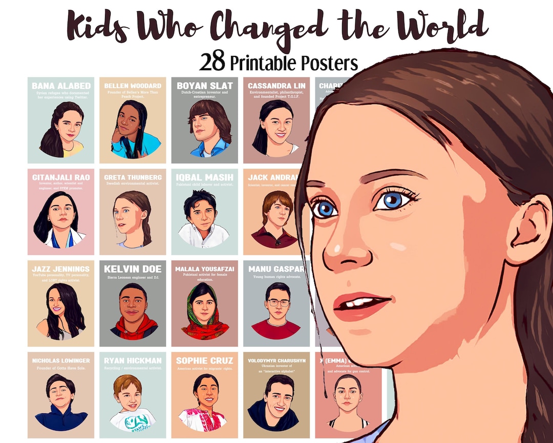 Influential Children Posters, Social Justice Art, Youth Leaders ...