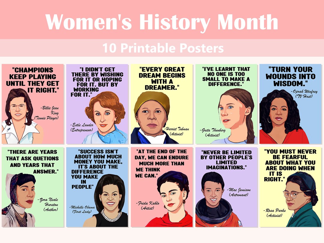 Women's History Month Inspirational Quotes, Women Changemakers ...