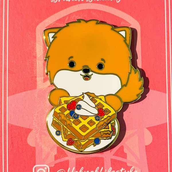 Waffle Enamel Pin - Etsy