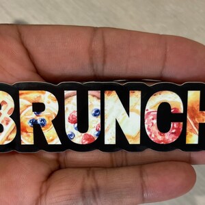 Brunch Food Inside Letters Sticker - Etsy