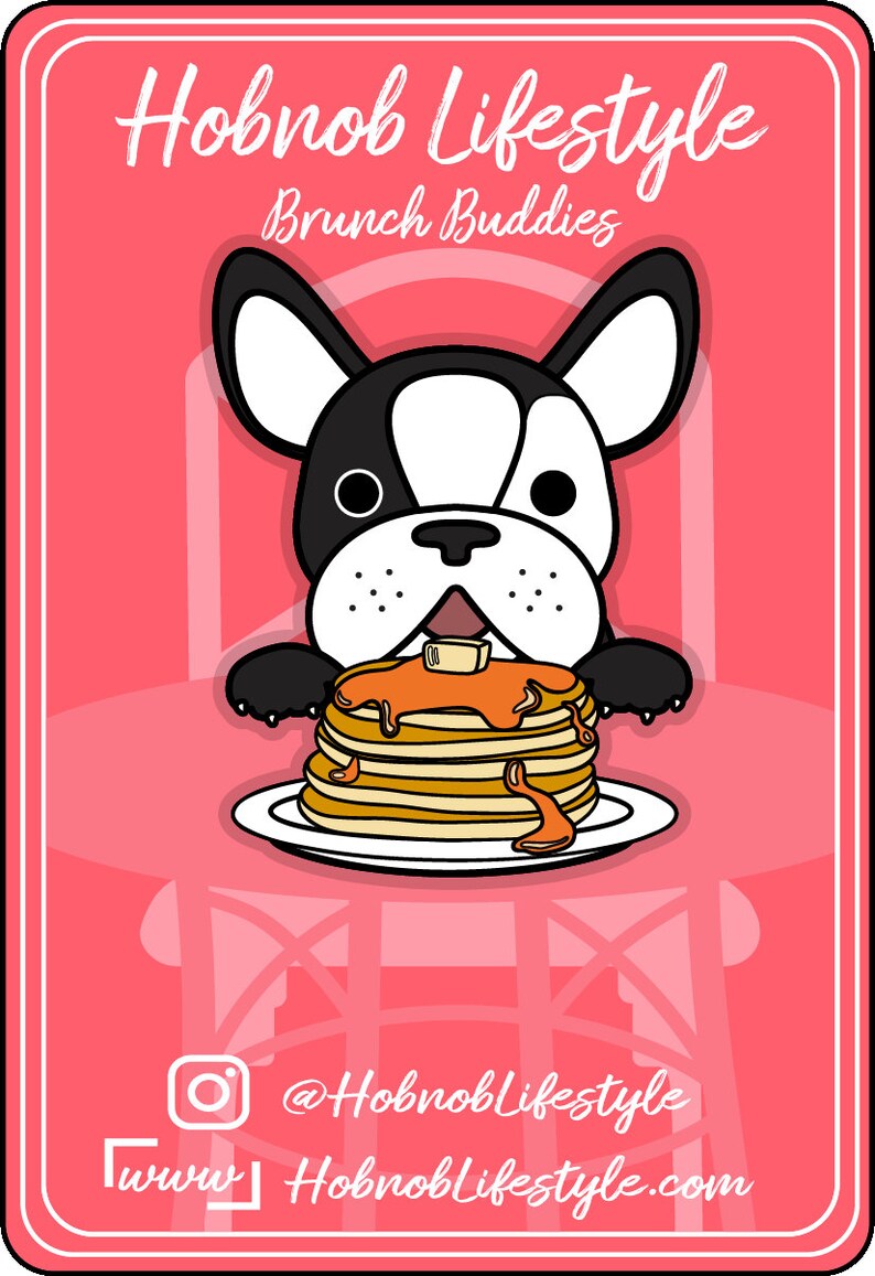 Brunch Buddies Cute French Bulldog Animal Enamel Pin - Etsy