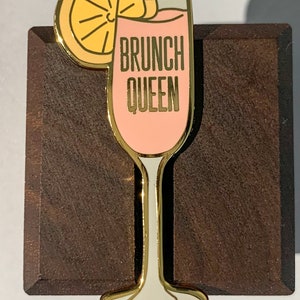 Cute Brunch Queen Enamel Pin - Etsy