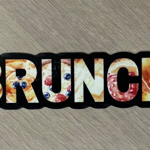 Brunch Food Inside Letters Sticker - Etsy