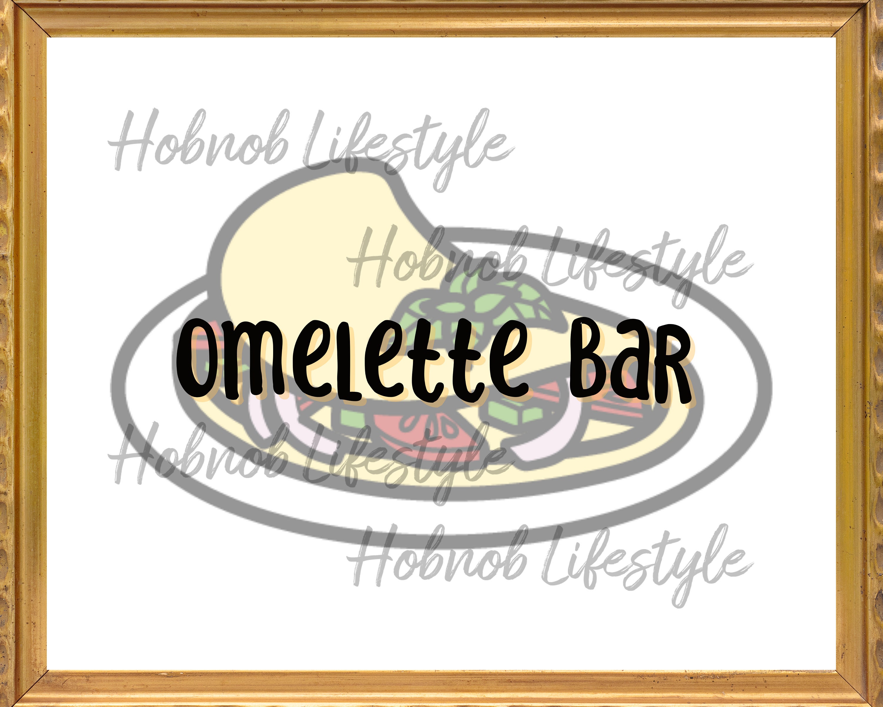 Digital Omelette Bar, Printable Instant Download, Brunch Table Sign ...