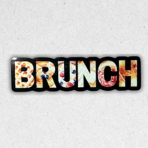 Brunch Food Inside Letters Sticker - Etsy