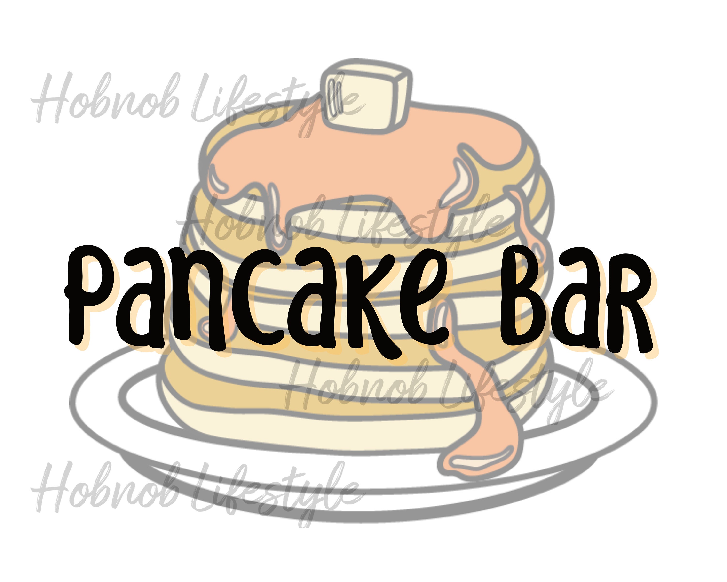Digital Pancake Bar Printable Instant Download Brunch Table - Etsy