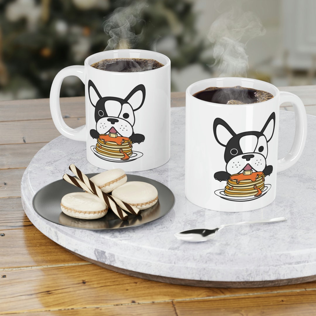 Brunch Buddy | French Bulldog With an Pancakes Ceramic Mugs (11oz) - Etsy