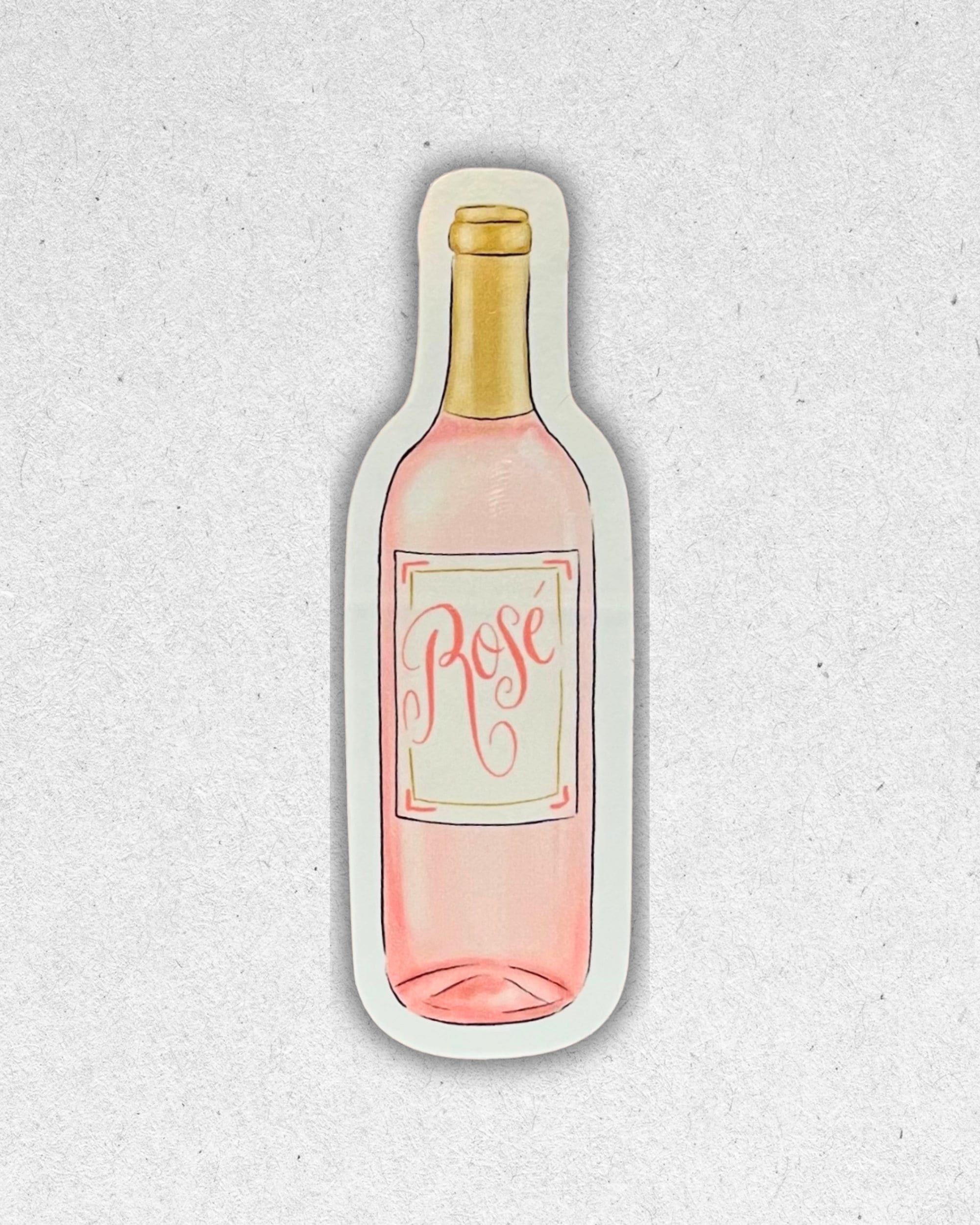 Rose | Rosé Bottle Sticker - Etsy