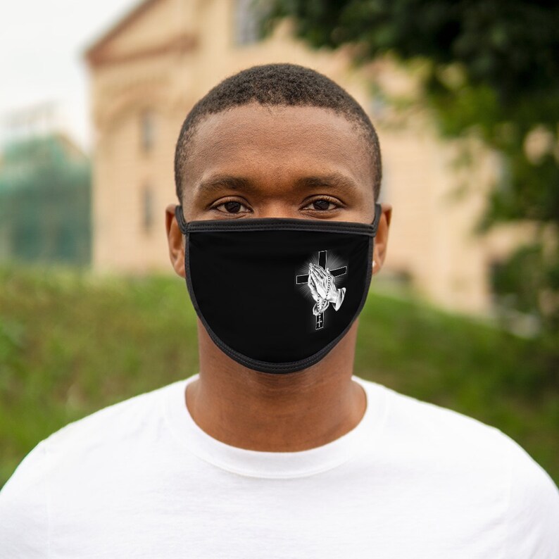 Praying Hands Face Mask Religious Face Mask Christian Catholic Rosary ...