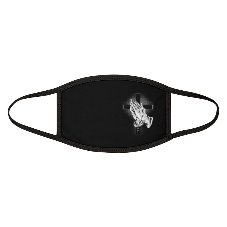 Praying Hands Face Mask Religious Face Mask Christian Catholic Rosary ...
