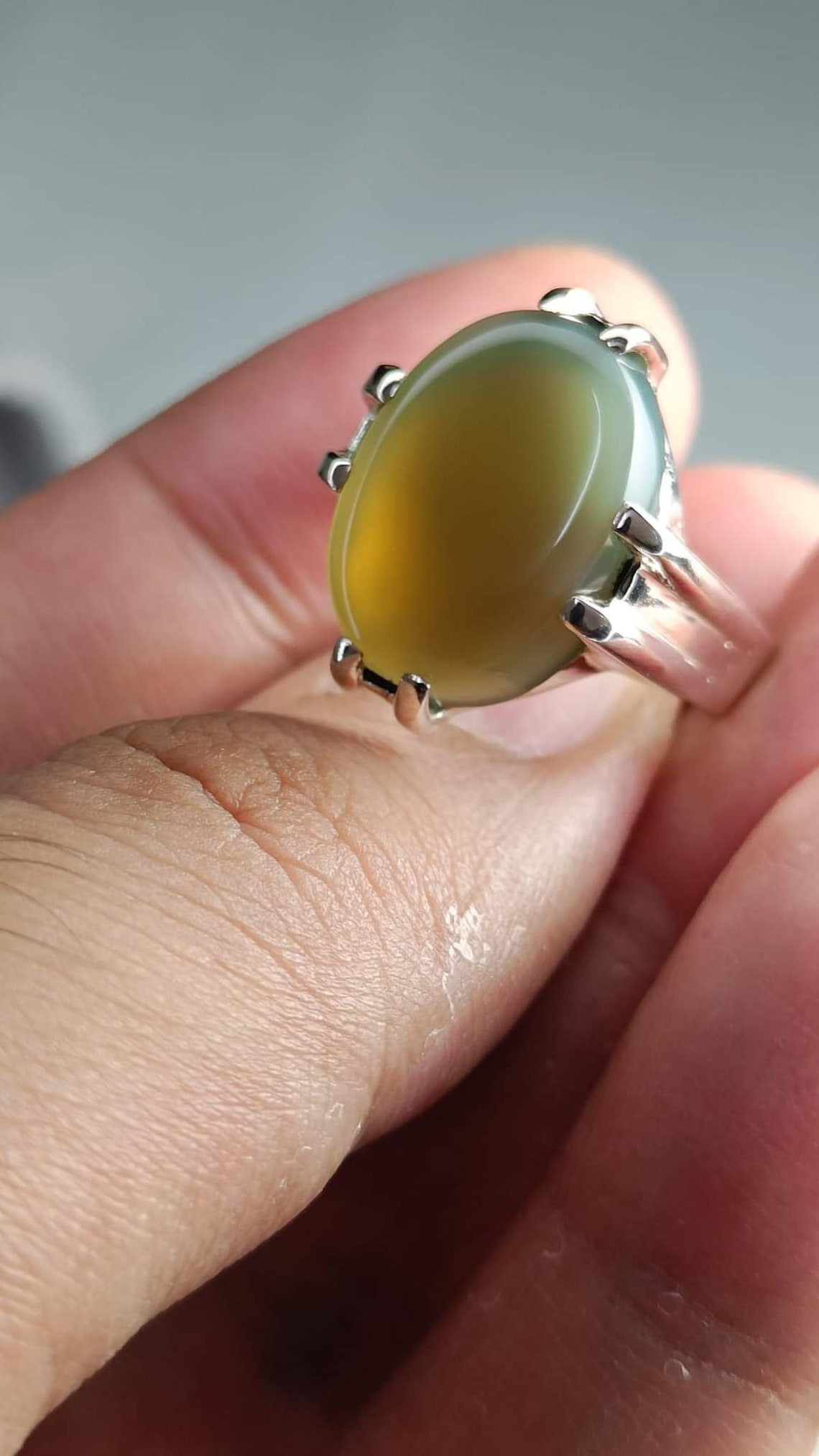 Natural Grapes Color Agate Ring, Pure Aqeeq Ring, Angoori Aqeeq Ring ...