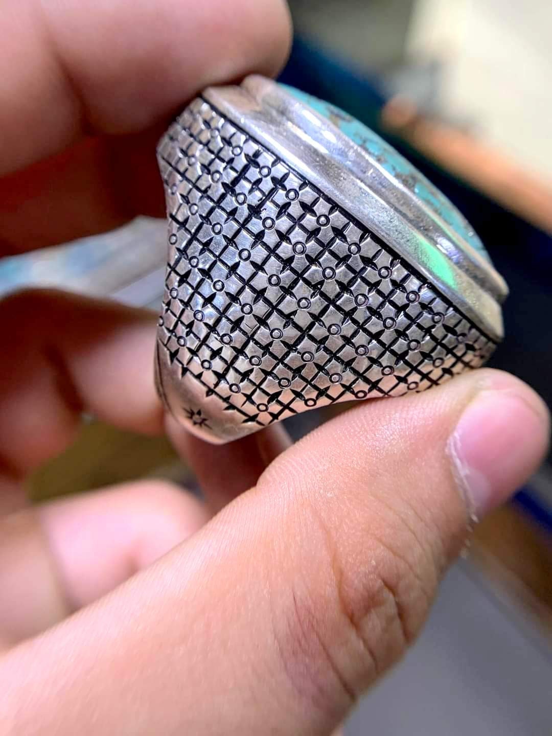 Someone's Special Natural Blue Hussaini Feroza Ring, Natural Turquoise ...