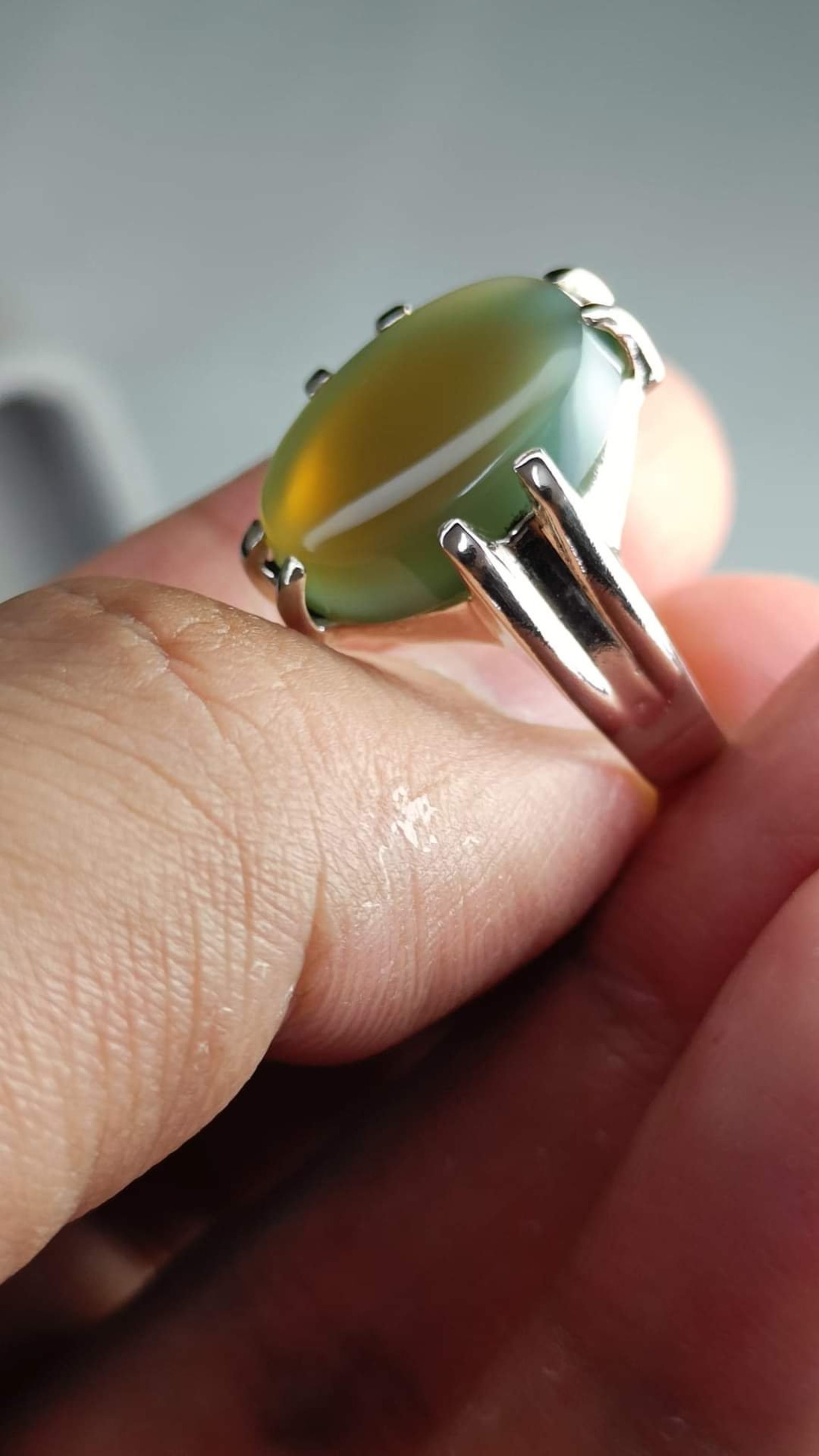 Natural Grapes Color Agate Ring, Pure Aqeeq Ring, Angoori Aqeeq Ring ...