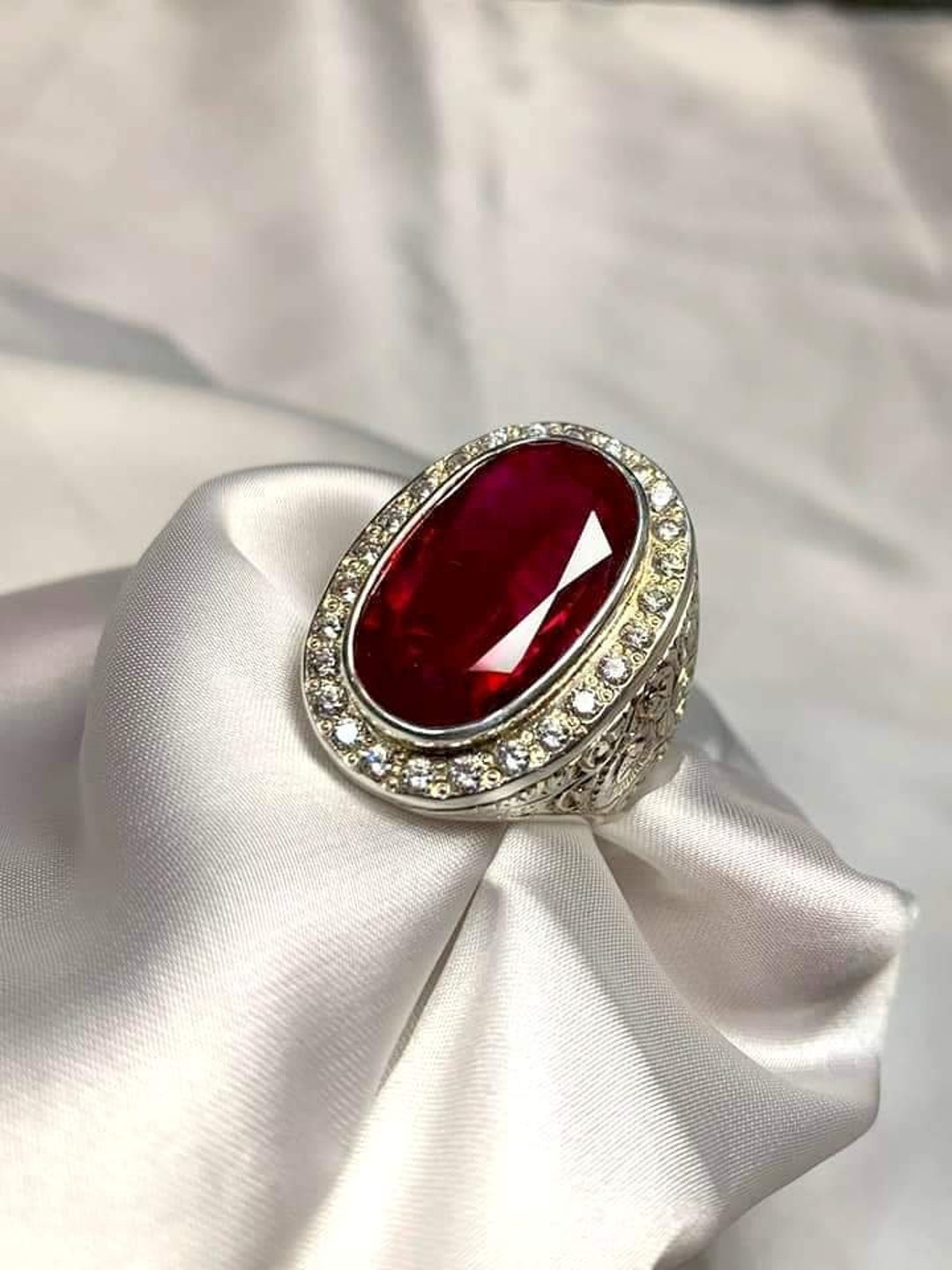 Wunderschoner Anari Yaqoot Ring Anari Rubin Ring handgefertigter 925k Sterling Silber Ring fur Manner. Etsy
