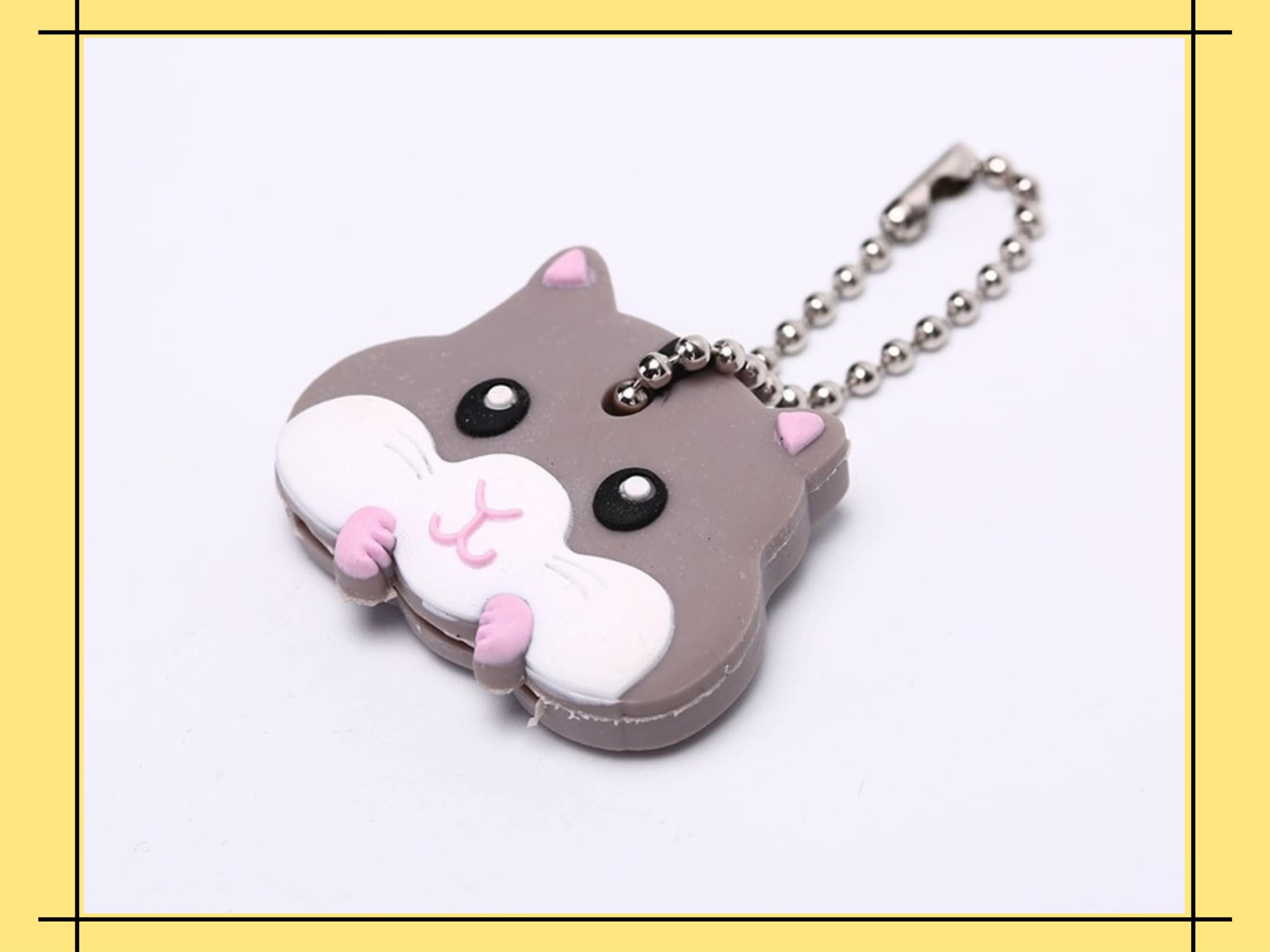 Cute Puppy Pug Cat Rabbit Key Cover Cap Keychain - Etsy