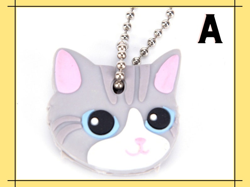 Cute Puppy Pug Cat Rabbit Key Cover Cap Keychain - Etsy