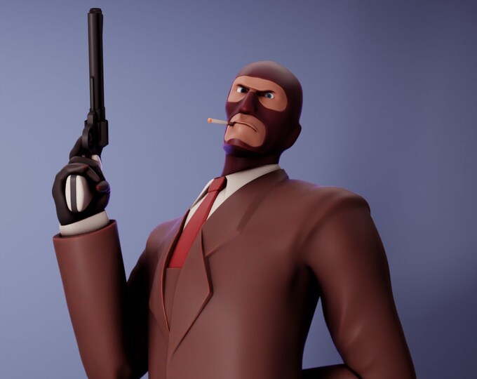 Spy From Team Fortress 2 Collectible 3d Printed Statues Home Decor ...